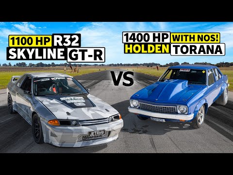 @MotiveVideo's R32 Skyline GT-R vs Johnny Habib’s 1000hp Holden LH Tor ...