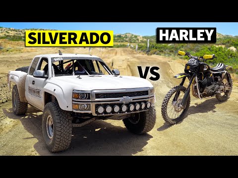 Harley-Davidson Sportster vs LS-Swapped Silverado Prerunner // THIS vs ...