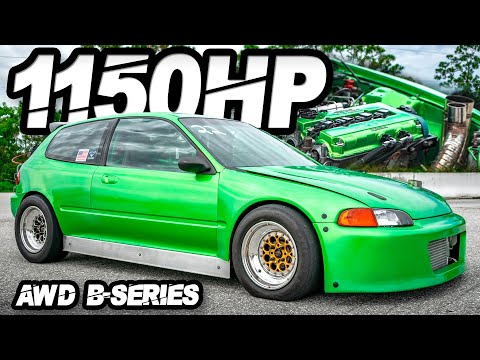 1150HP AWD B-series “The Hulk” Honda Civic + Sleeper 2JZ Swap Cressida ...