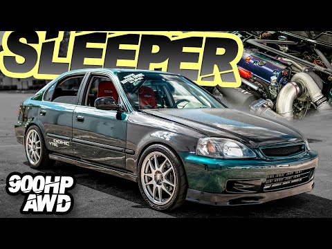 900HP 4 Door Turbo AWD Honda "The Ultimate Sleeper" V8 KILLER with a F ...