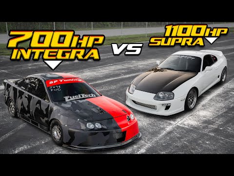 CLOSEST RACE WE'VE EVER HAD! 700HP B-Series Integra | 1100HP Supra | 1 ...