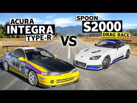Acura Integra Type R vs Honda S2000! FWD vs RWD VTEC drag race. // THI ...